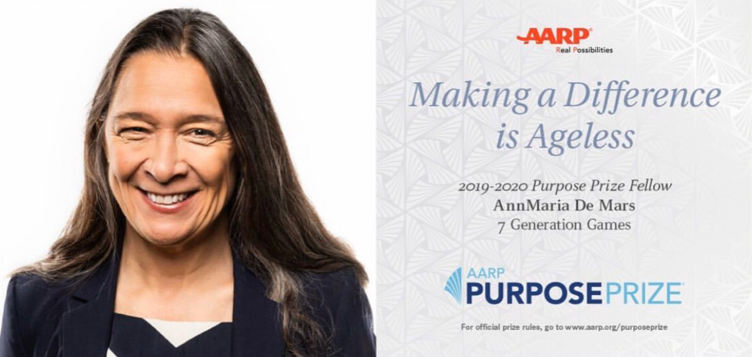 7 Generation Games President AnnMaria De Mars Named AARP Purpose Prize ...
